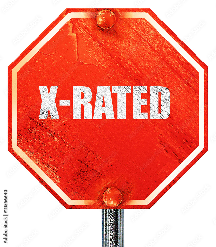 Xrated sign isolated, 3D rendering, a red stop sign Stock Illustration ...