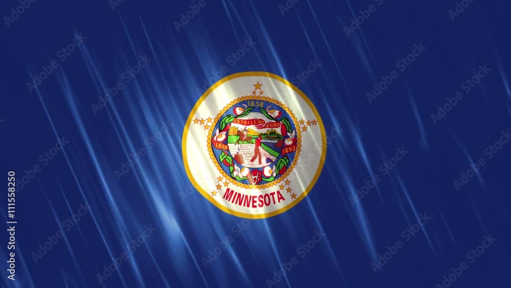 Minnesota State Loopable Flag, Ultra HD, 3840x2160 Pixels, Seamlessly ...