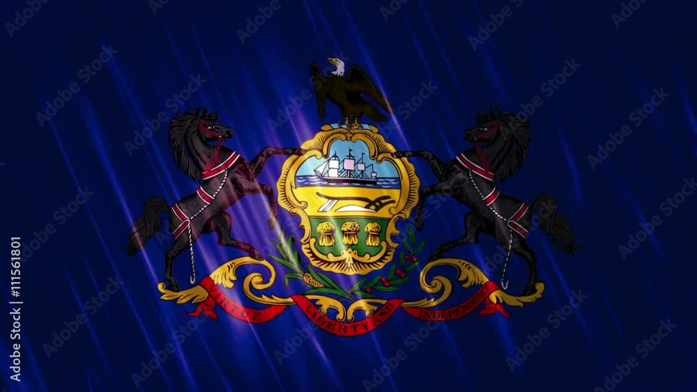 Pennsylvania State Loopable Flag, Ultra HD, 3840x2160 Pixels ...