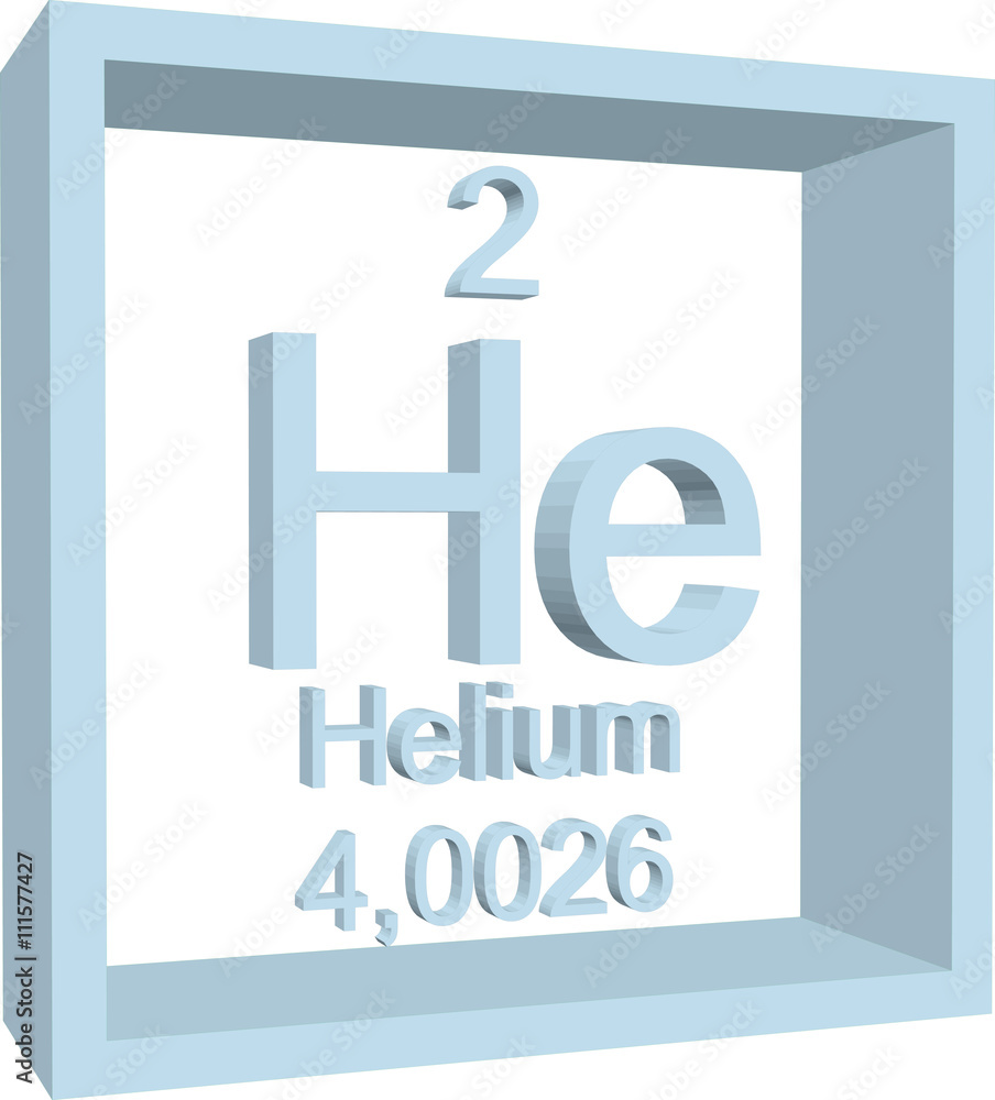 Periodic Table of Elements - Helium Stock Vector | Adobe Stock