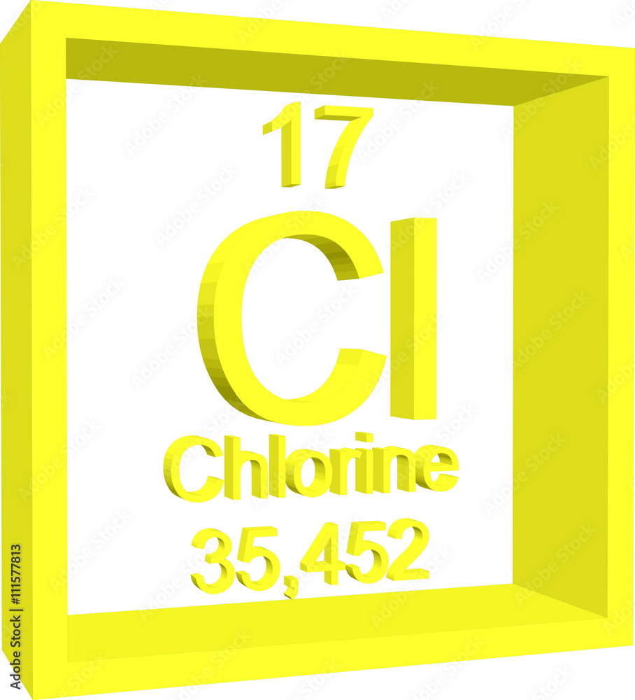 Periodic Table of Elements - Chlorine Stock Vector | Adobe Stock