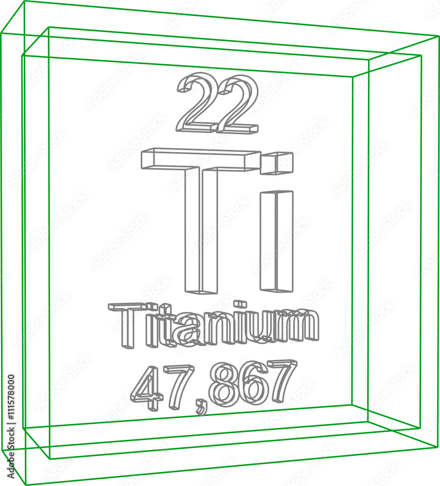 Periodic Table of Elements - Titanium Stock Vector | Adobe Stock