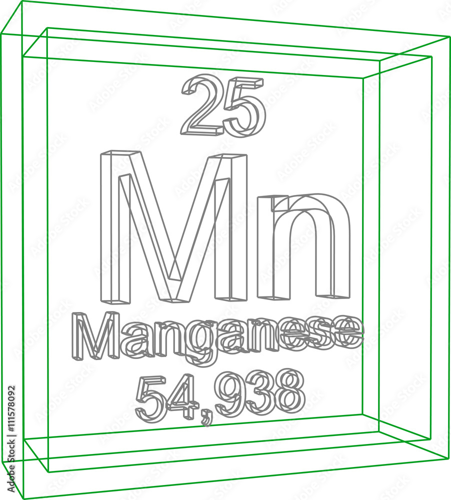 Periodic Table of Elements - Manganese Stock Vector | Adobe Stock