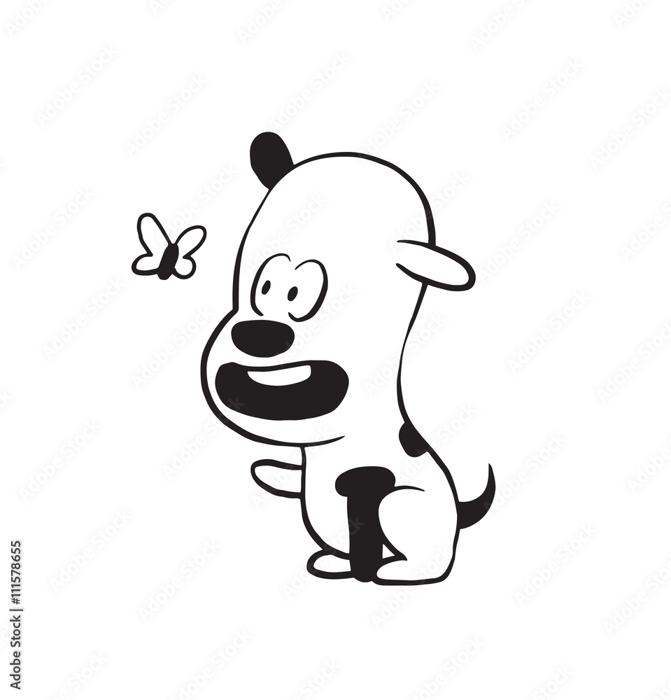 White Dog Cartoon Characters