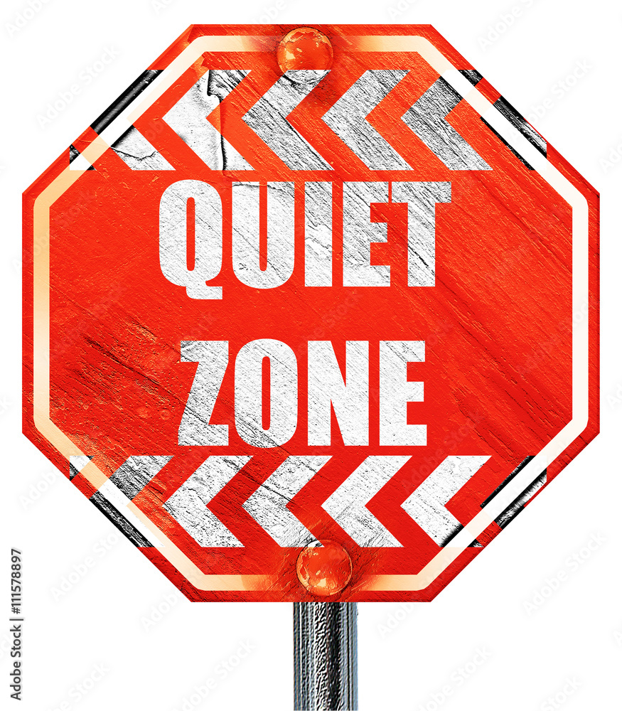 Quiet zone sign, 3D rendering, a red stop sign Stock Illustration ...