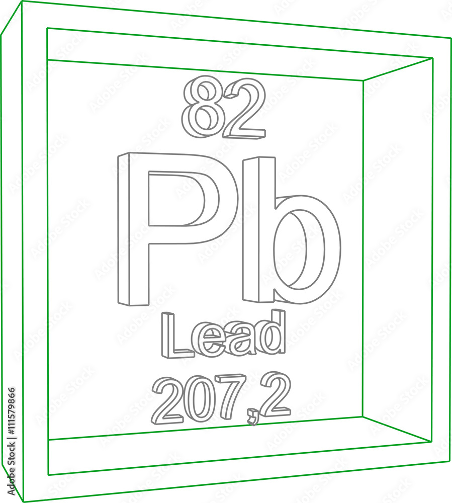 Periodic Table of Elements - Lead vector de Stock | Adobe Stock