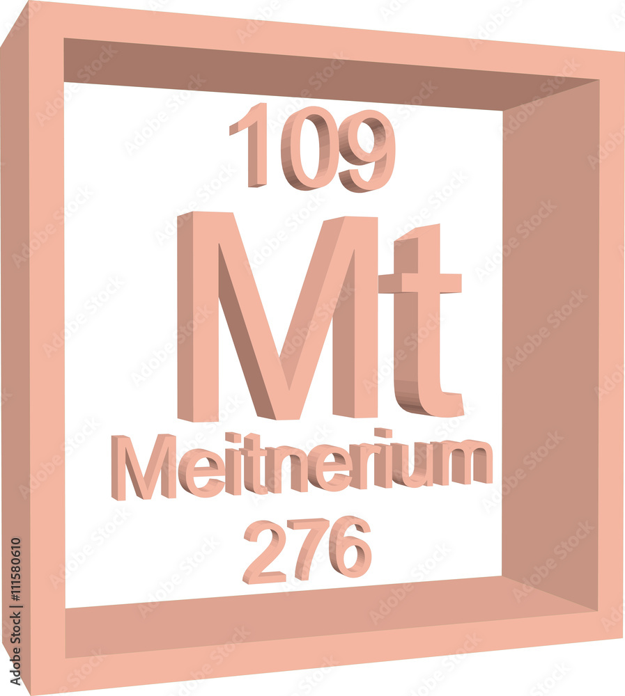 Periodic Table of Elements - Meitnerium Stock Vector | Adobe Stock