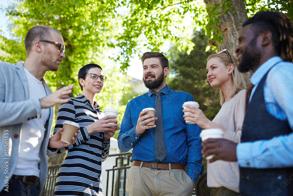Outdoor meeting Stock Photo | Adobe Stock