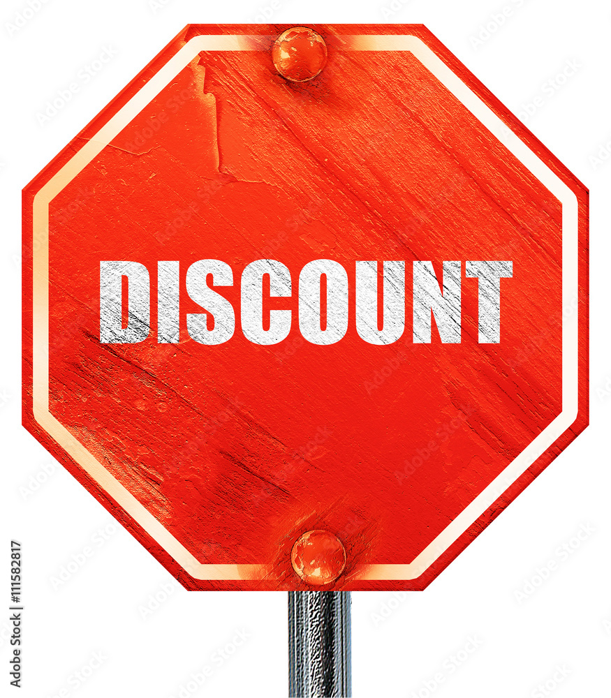discount sign background, 3D rendering, a red stop sign Stock ...