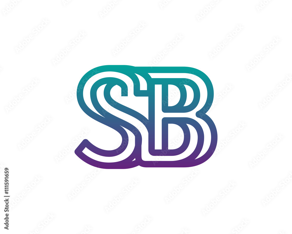 SB lines letter logo Stock Vector | Adobe Stock