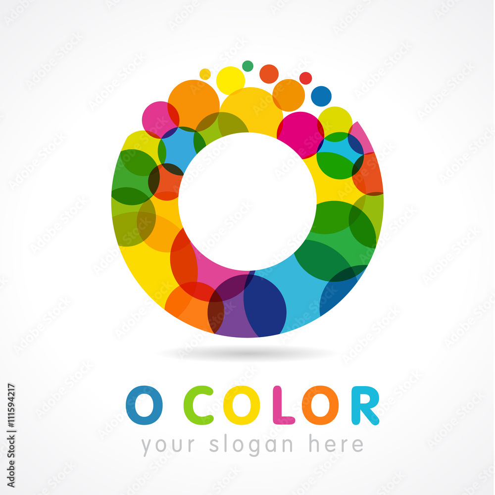 Colored O logo. Letter "o" business colorful logo vector template ...