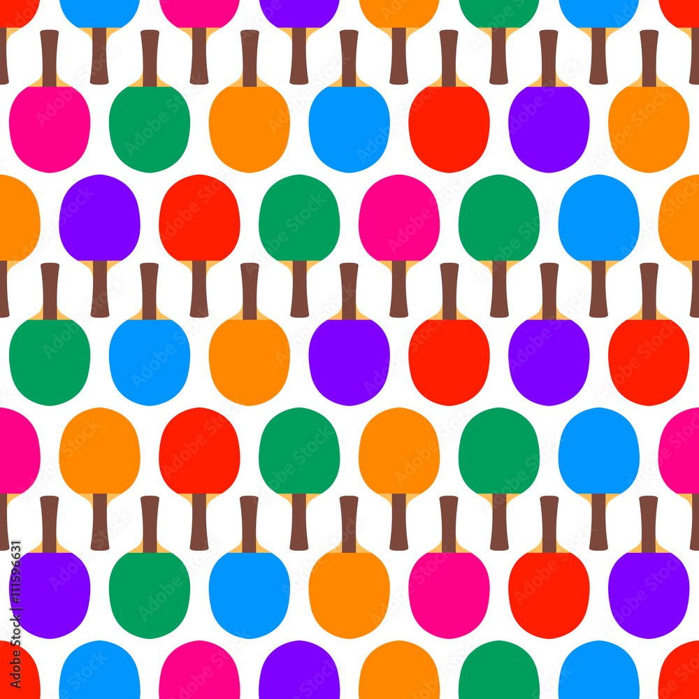 Seamless colorful sport table tennis ping pong pattern. Flat style tile ...