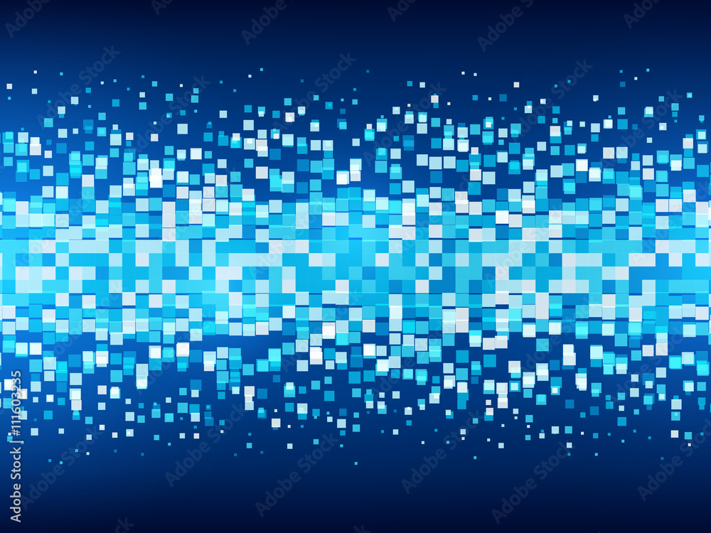 Pixel background. Pixel Explosion Effect. Geometric background with ...
