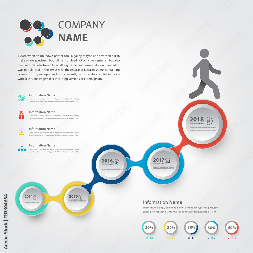 Milestone and timeline infographic Stock Vector | Adobe Stock