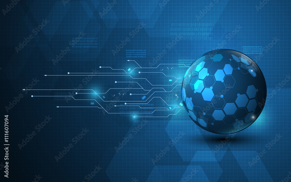 abstract technology innovation concept hexagon design background Stock ...