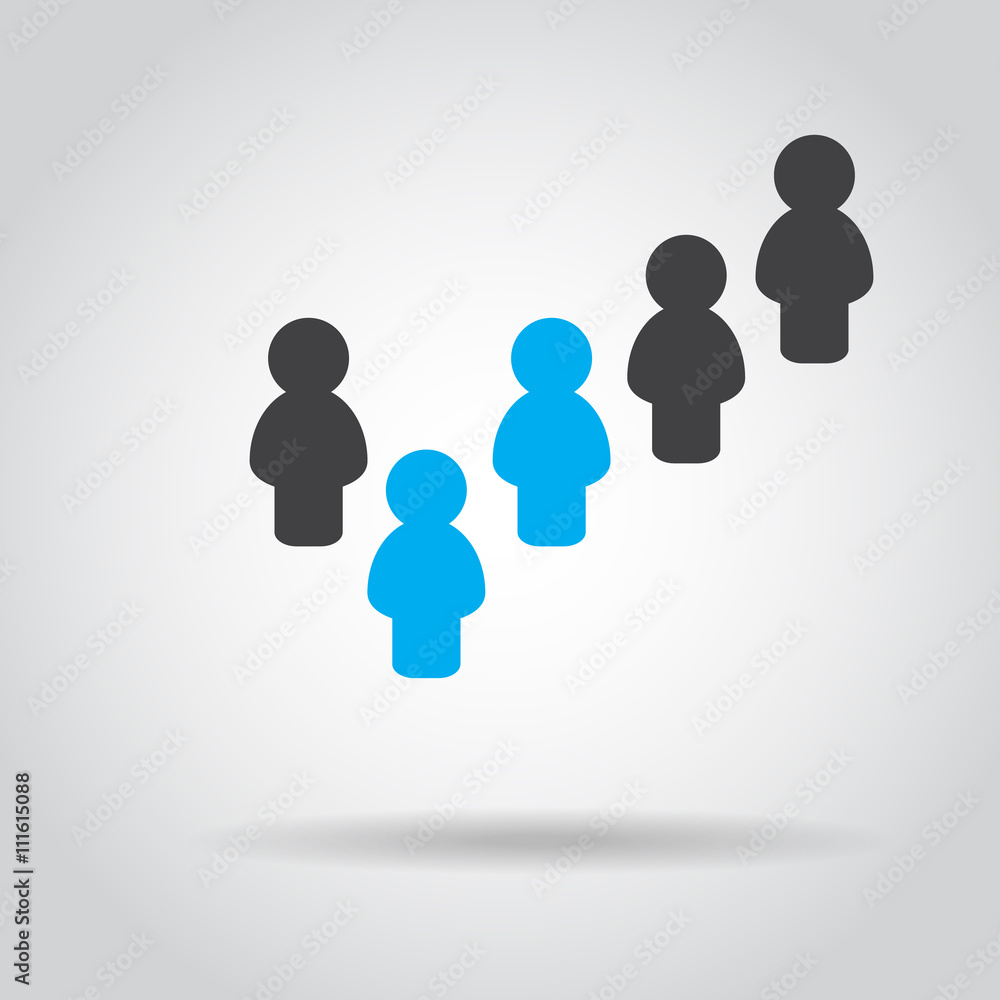 people icon, simple design people icon, people vector illustration ...