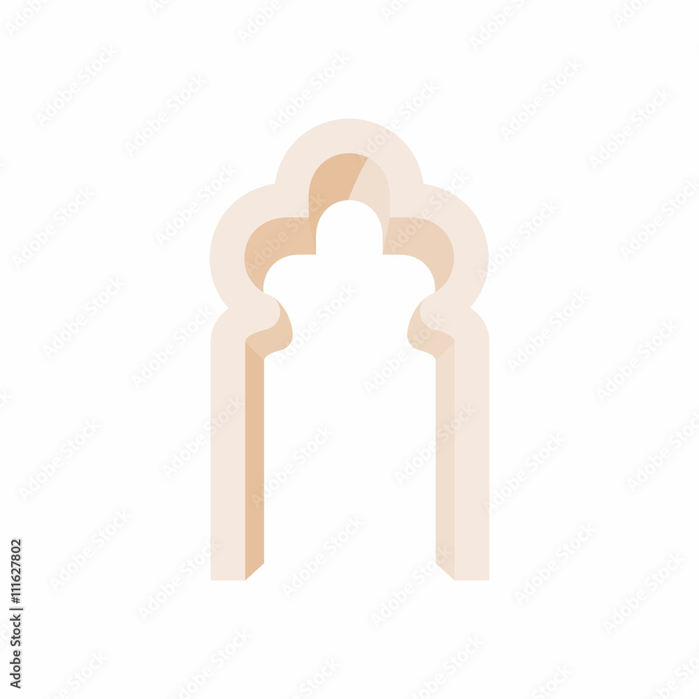 Trefoil arch icon, cartoon style Stock Vector | Adobe Stock