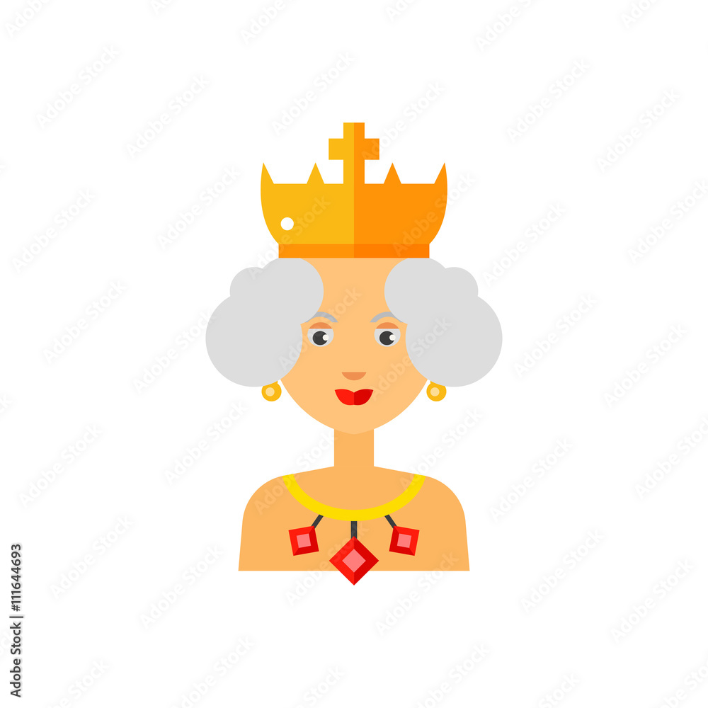 Queen Vector Icon Stock Vector | Adobe Stock