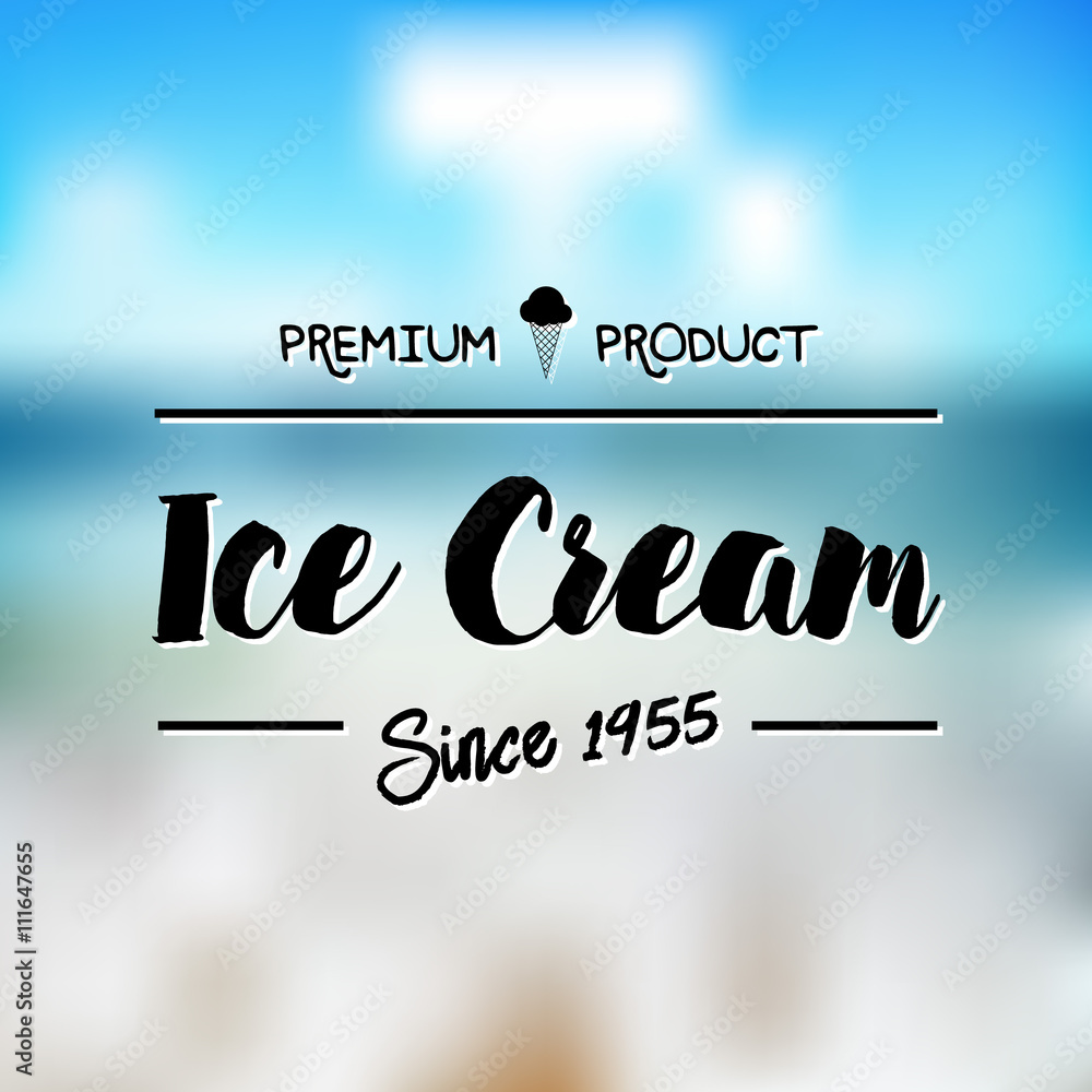 Ice Cream Design Badges and Labels. Vector Illustration. Ice Cream Logo ...