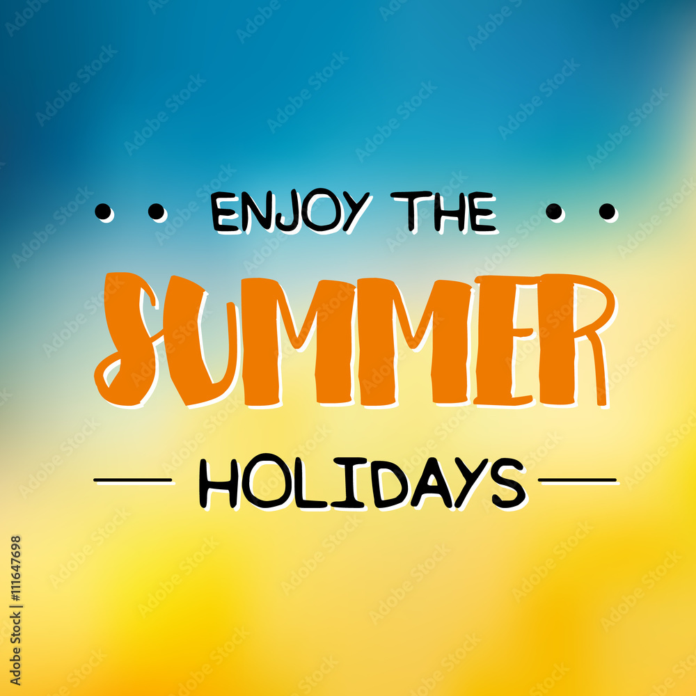 Vector summer background. Hello Summer vector illustration. Vector hand ...
