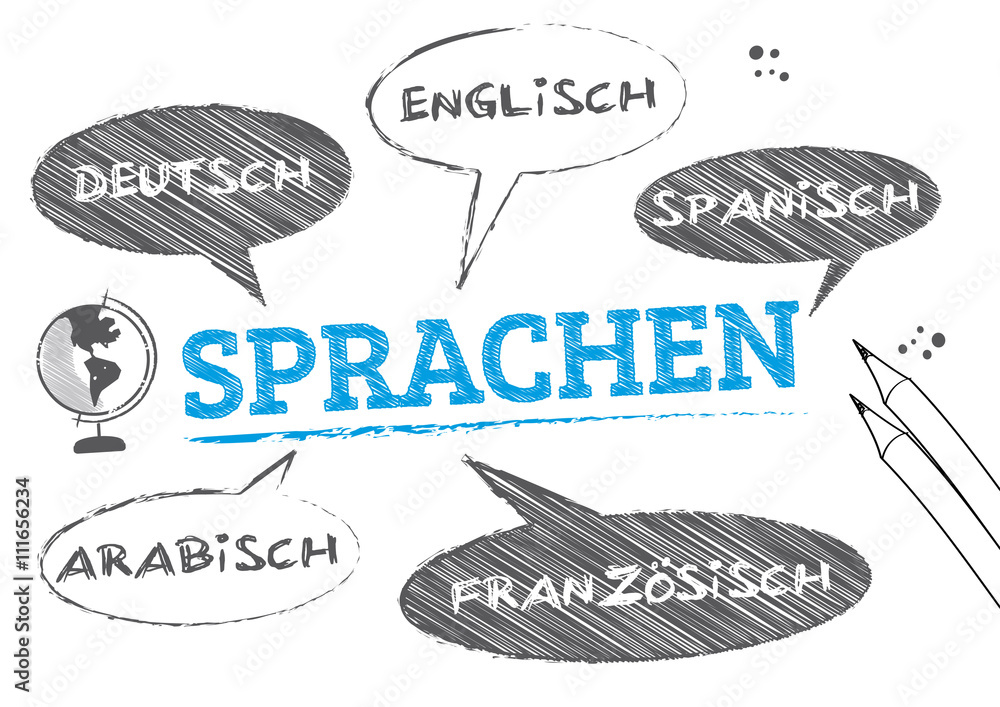 Sprachen - Kommunikation Stock-Vektorgrafik | Adobe Stock
