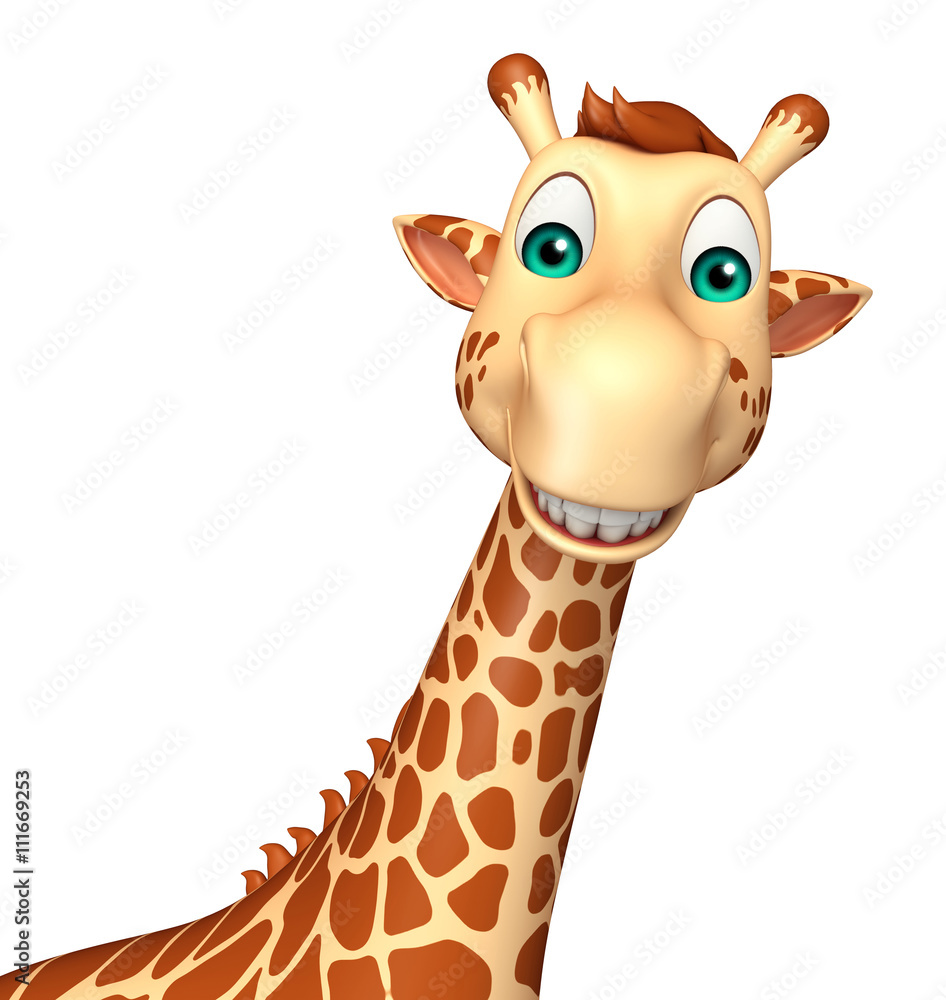 cute Giraffe cartoon character Stock Illustration | Adobe Stock