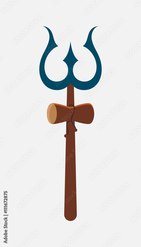 Trident of Shiva Vector Design Stock Vector | Adobe Stock