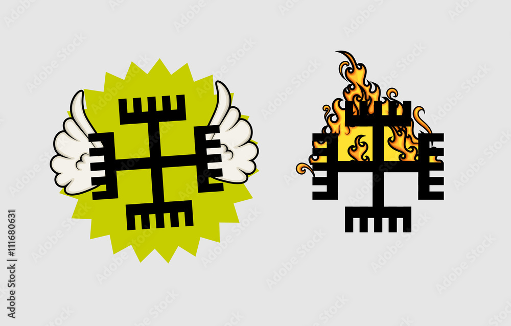 Neo-Paganism Symbol Vector Designs Stock Vector | Adobe Stock