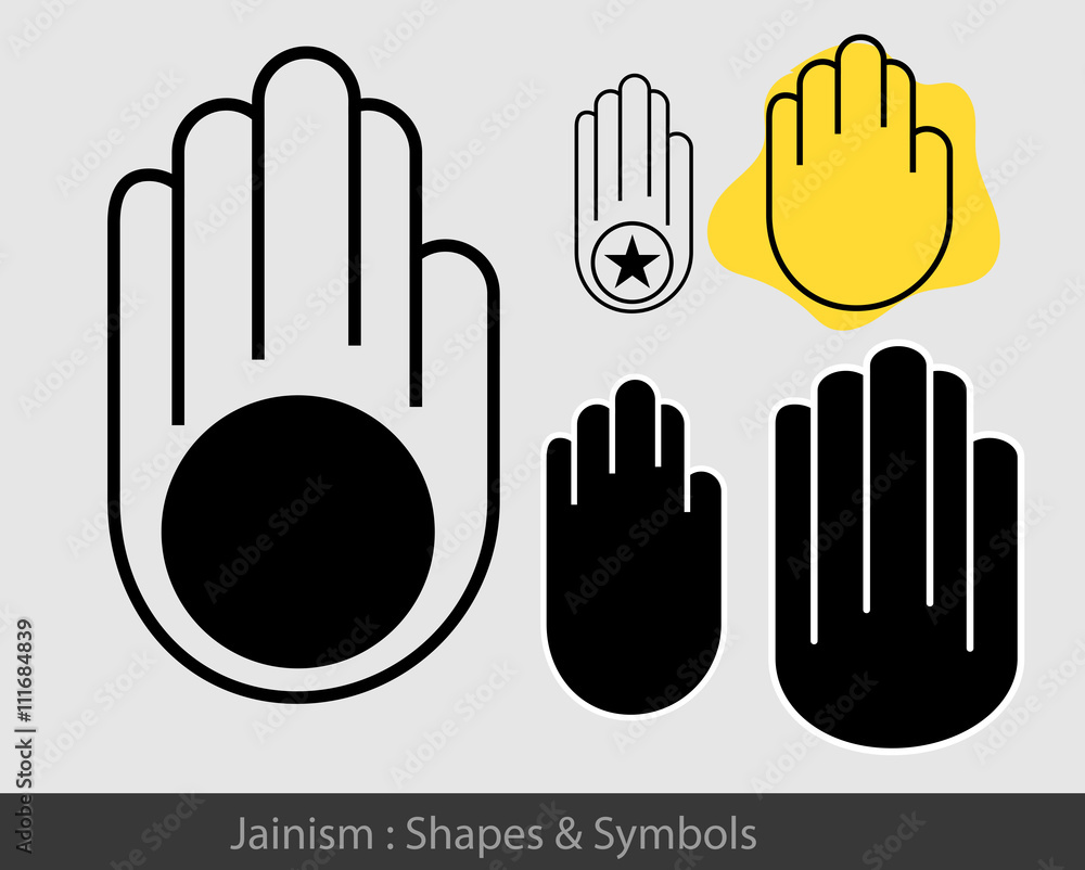 Religious Jainism Symbol Stock Vector | Adobe Stock