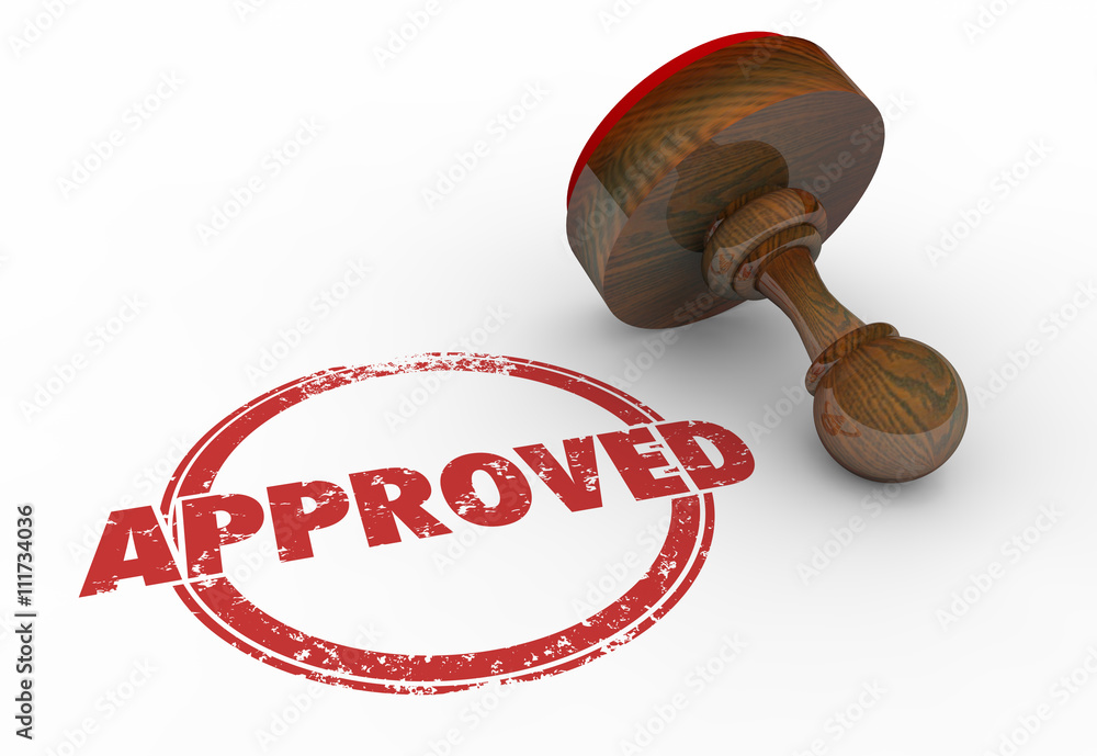 Approved Red Round Stamp Word Accepted 3d Illustration Stock Photo ...