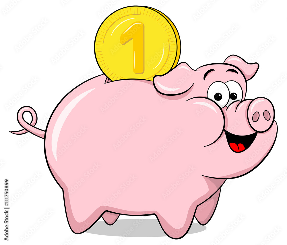 Cartoon Sparschwein Stock Vector | Adobe Stock