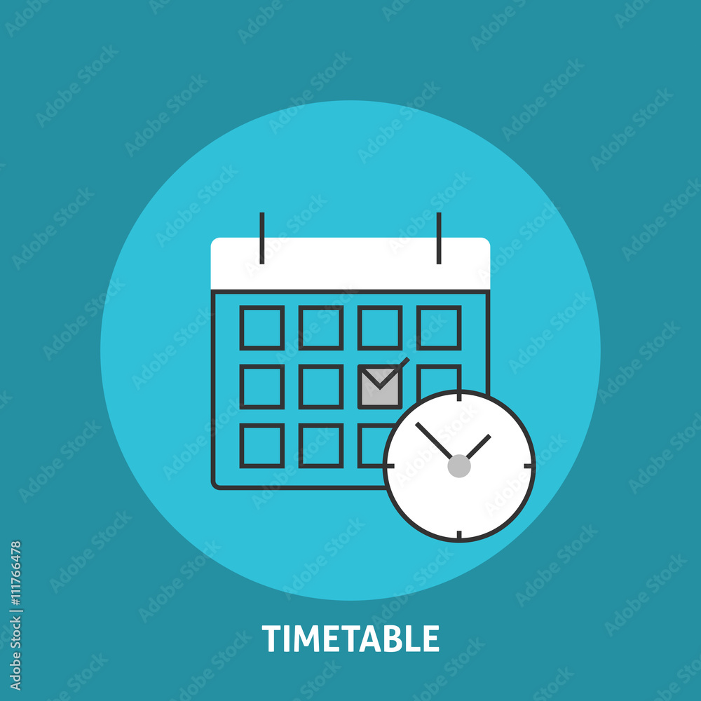 Timetable vector illustration Stock Vector | Adobe Stock