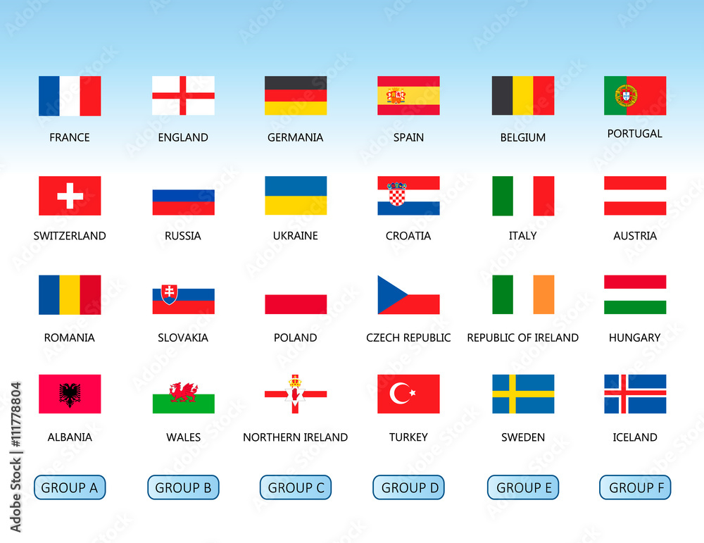 Collection of flags of countries Stock Vector | Adobe Stock