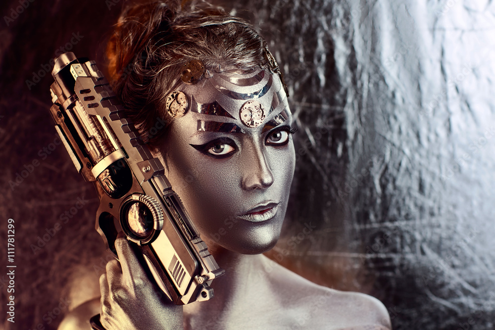 Fotografia do Stock: Portrait of beautiful young girl, woman, lady ...