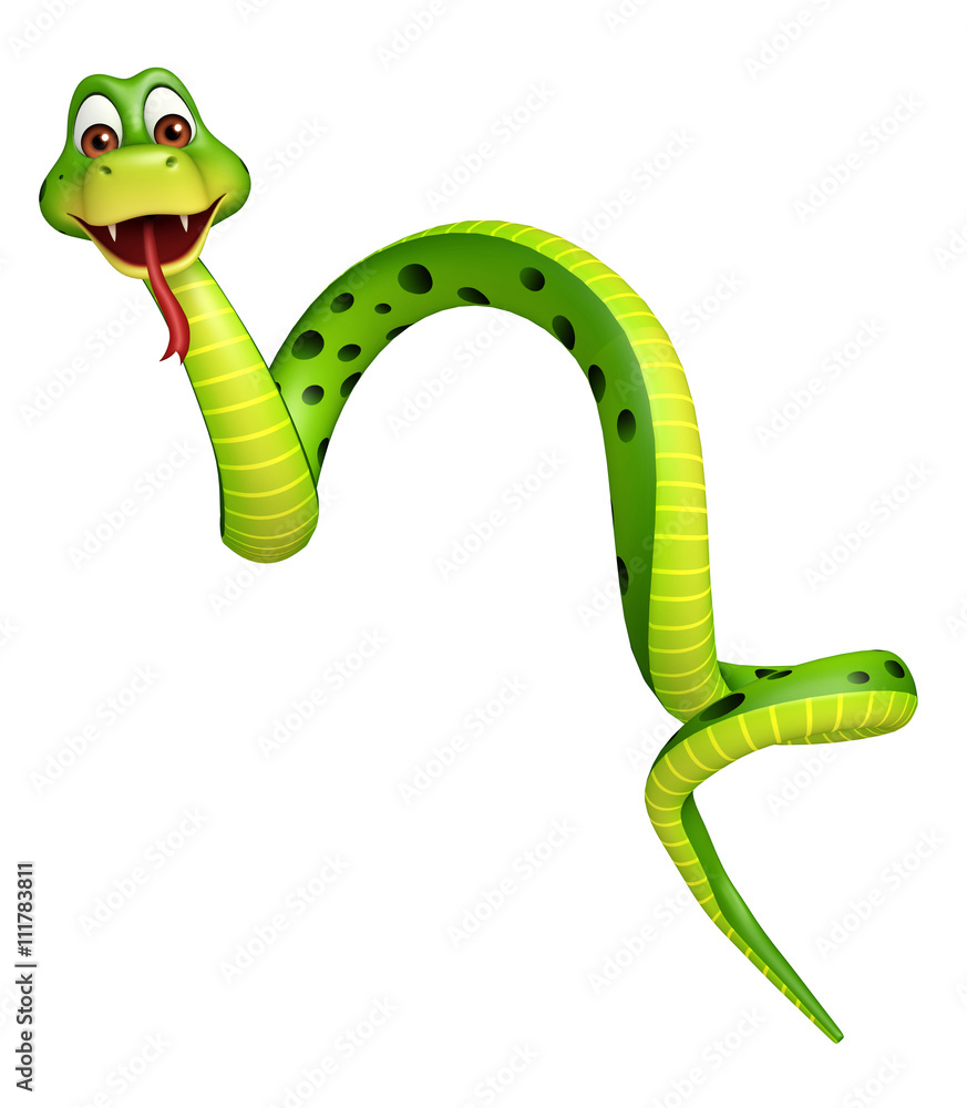 funny Snake cartoon character Stock Illustration | Adobe Stock