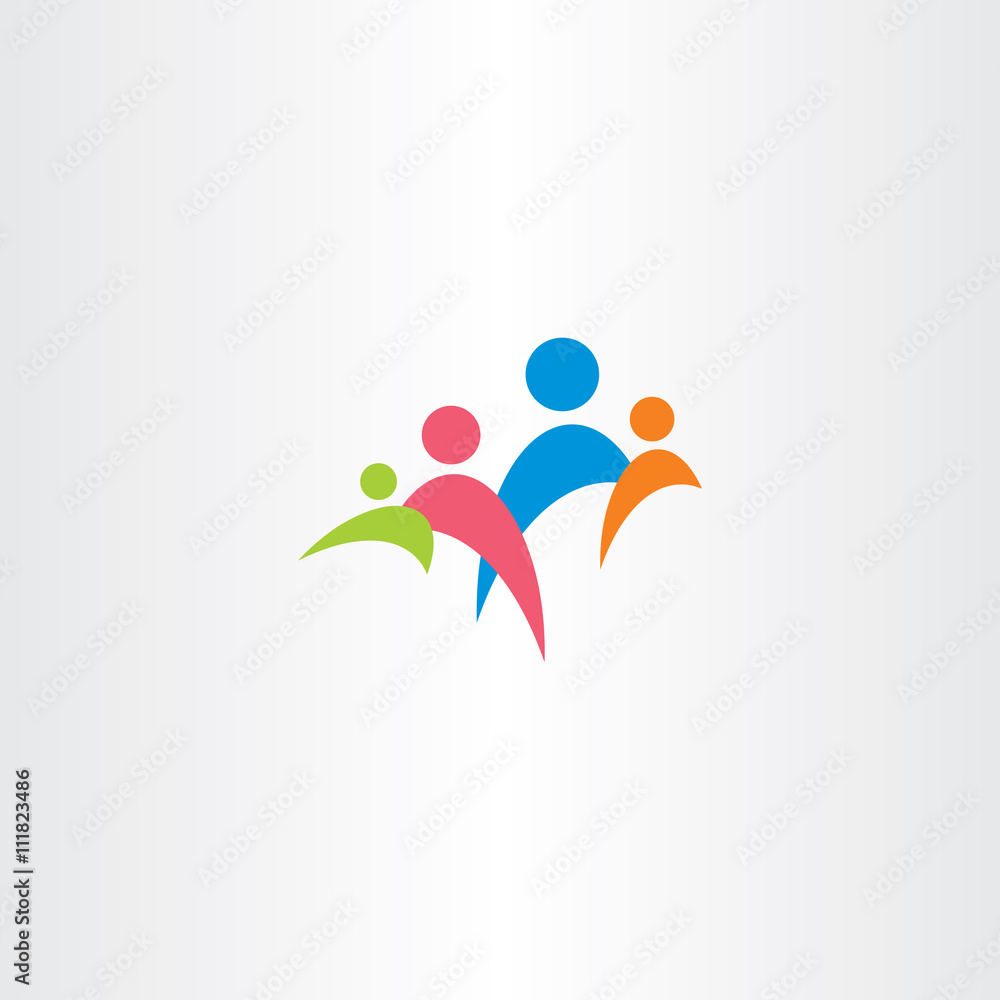 colorful icon family symbol vector Stock Vector | Adobe Stock