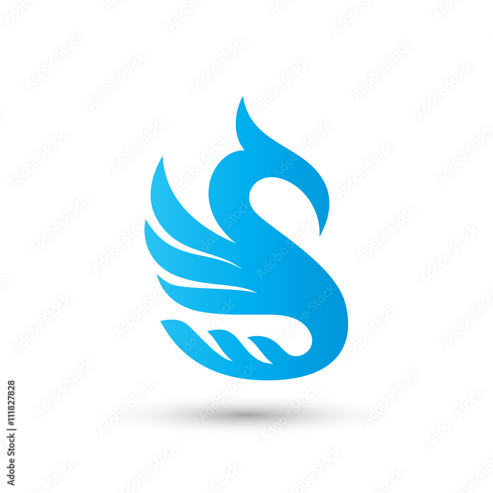 Abstract Letter S Bird Logo Stock Vector | Adobe Stock
