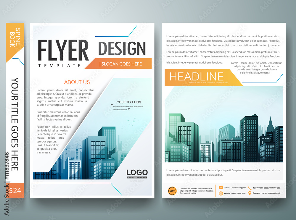 Flyers design template vector.Brochure annual report magazine poster ...