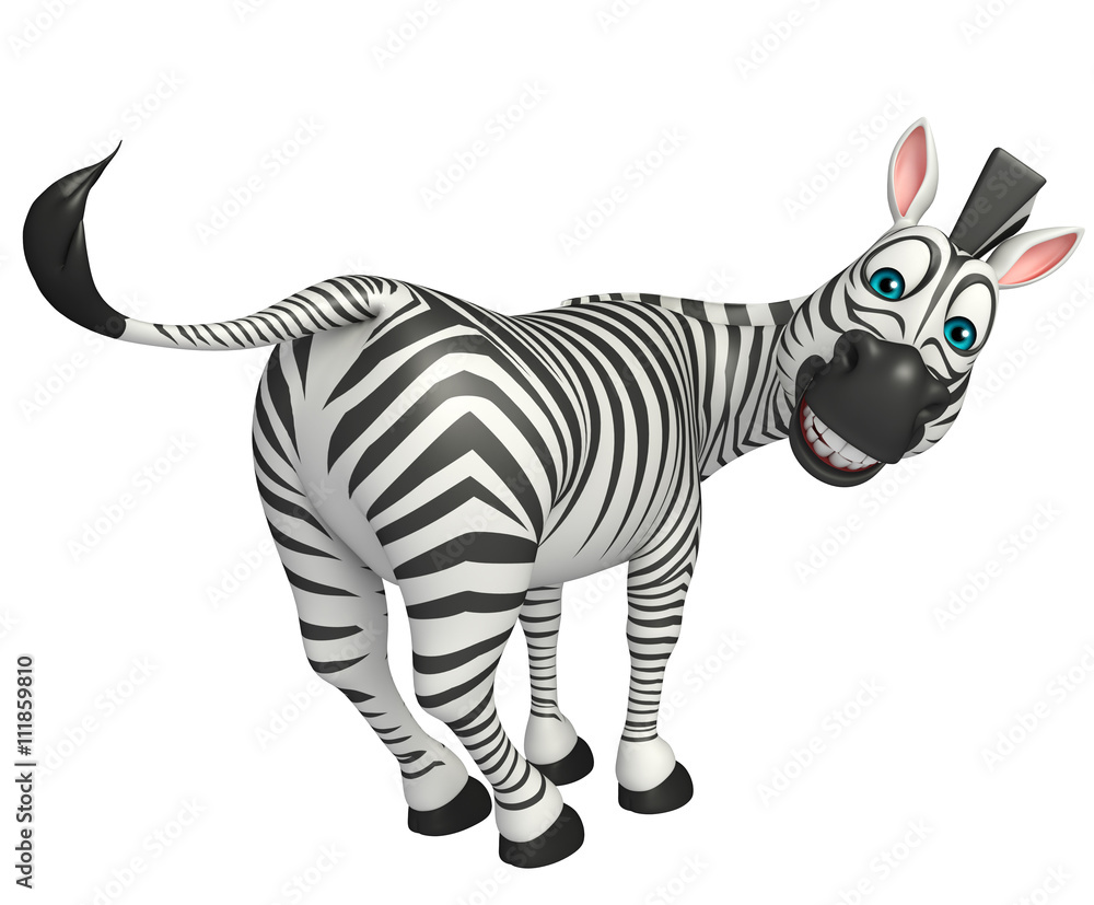 funny Zebra cartoon character Stock Illustration | Adobe Stock