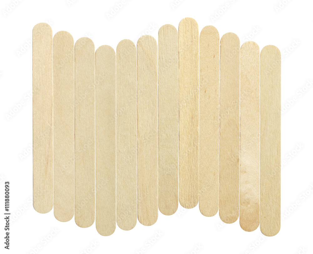 Ice lolly sticks, Ice cream sticks, isolated on white background Stock ...