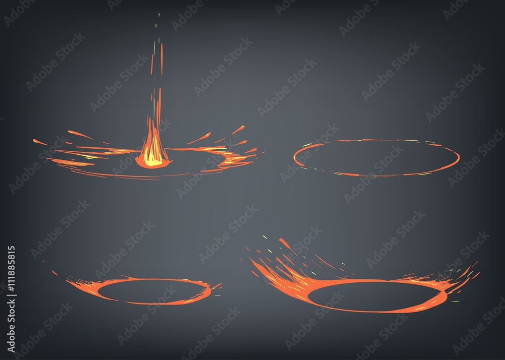 Vector effect. Effect for game. Explode effect animation. Cartoon explosion frames Stock Vector ...