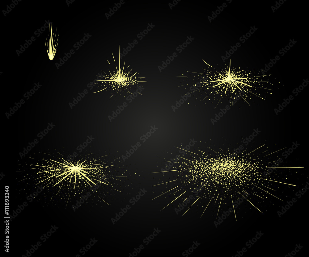 Vector effect. Effect for game. Explode animation. Cartoon explosion ...