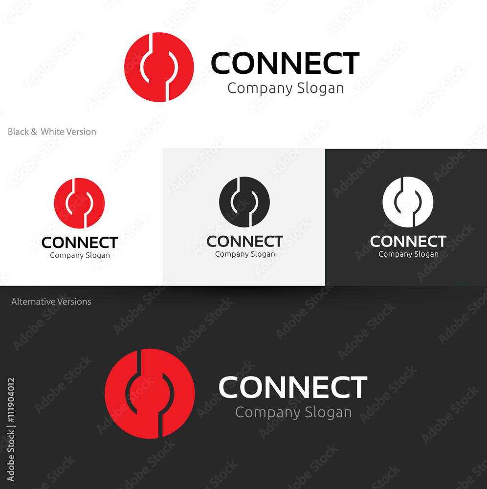 Connect logo. infinity studio logo. Stock Vector | Adobe Stock