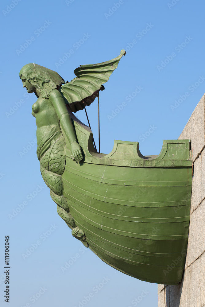 Rostra of the ship with Naiad at the base of the North the Rostral ...