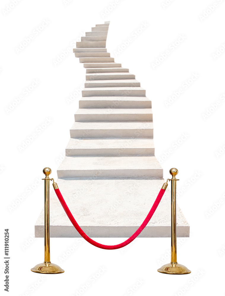 Barrier at the no entry area in front of the stairway Stock Photo ...