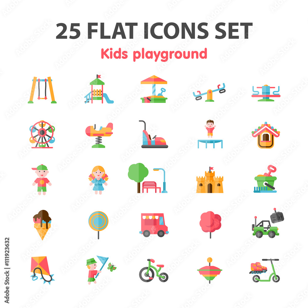 playground icon set Stock Vector | Adobe Stock