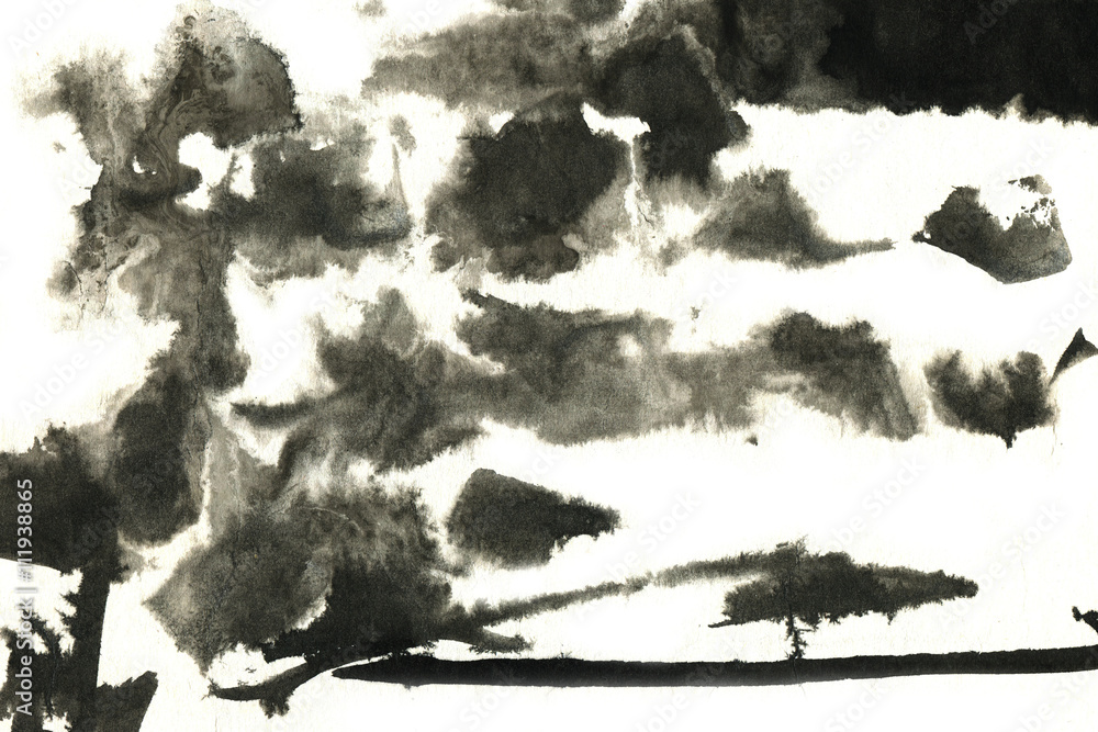 Painter Ink Stain Drawings