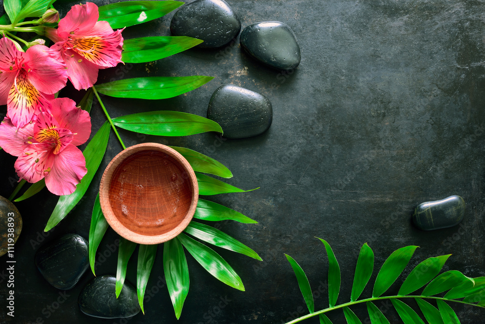 Dark spa background Stock Photo | Adobe Stock