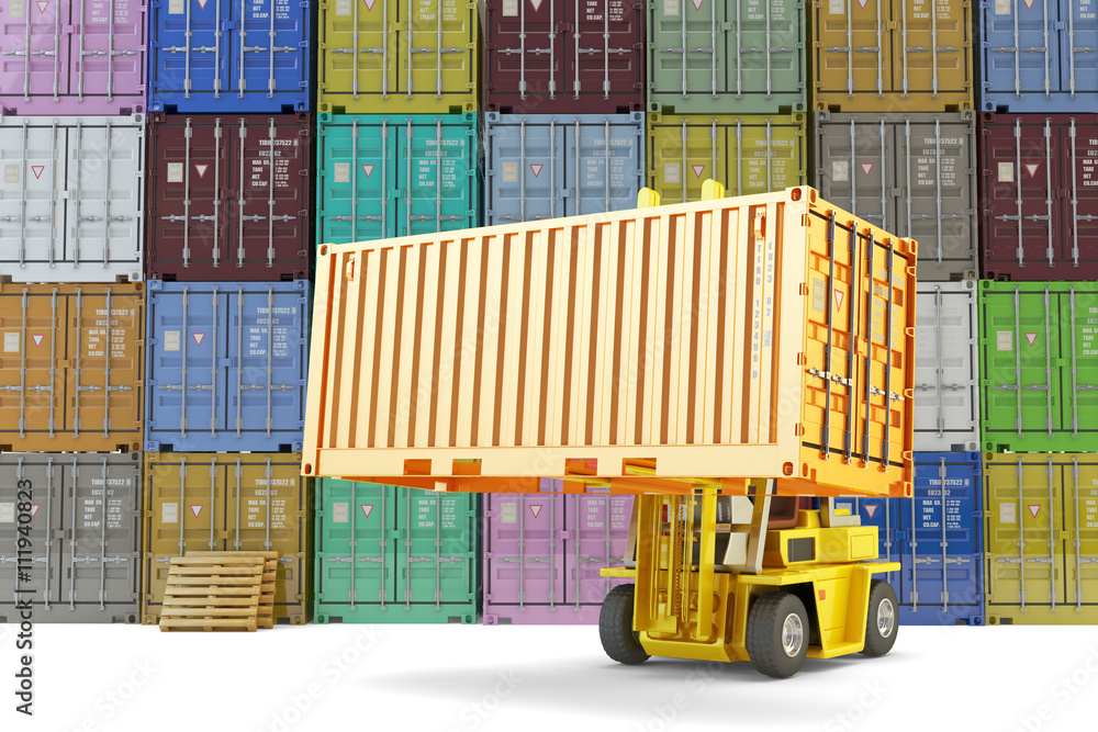 Warehouse logistics, shipping, shipment and freight transportation ...