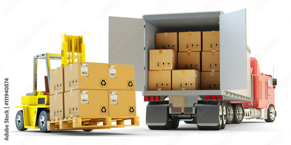 Freight transportation, packages shipment, warehouse logistics and ...